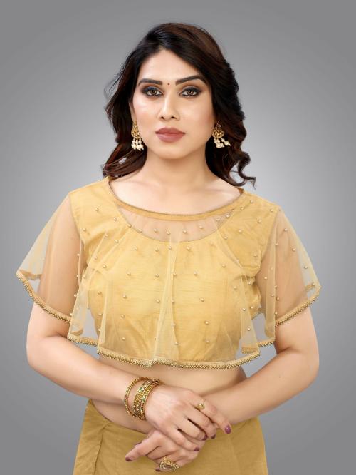 Buy Jay Pal Women Gold Net Round Neck Blouse Online at Best Prices in India - JioMart.