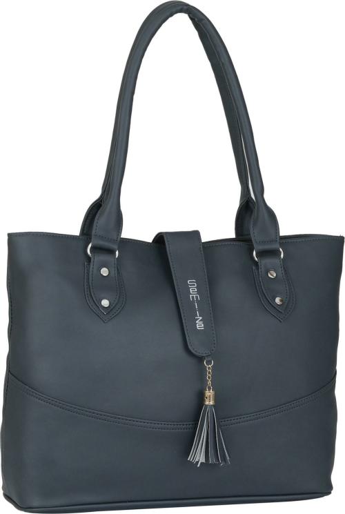 Buy Semiize Women Dark Grey Artificial Leather Handbag Online at Best ...