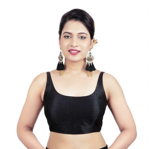 Buy Areum Women Black Solid Art Silk Blouse (42) Online at Best Prices in India - JioMart.