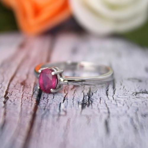 Buy Chopra Gems & Jewellery Brass Original Ruby Ring (Men and Women ...