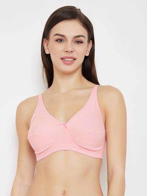 Buy Clovia Pink Solid Cotton Single Full Coverage Bra Online at Best Prices in India - JioMart.