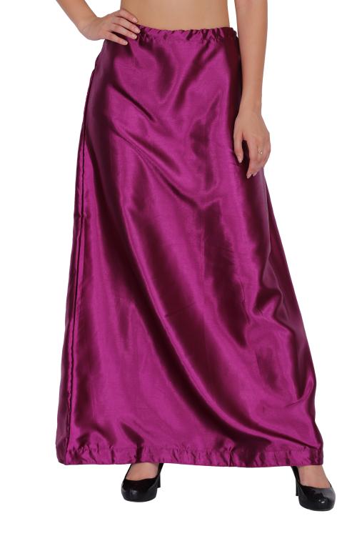 Buy SHIMARI Women Brown Solid Satin Blend Single Petticoat Online at ...