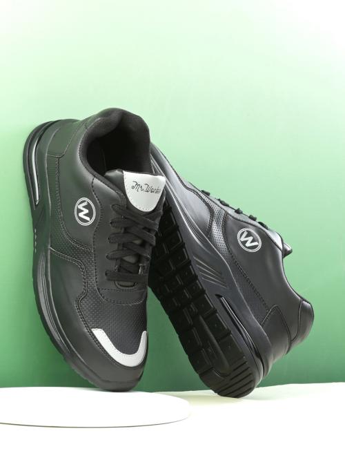 Buy MR.WONKER Designer Casual Sneaker Shoes for Men (BLACK) Online at ...