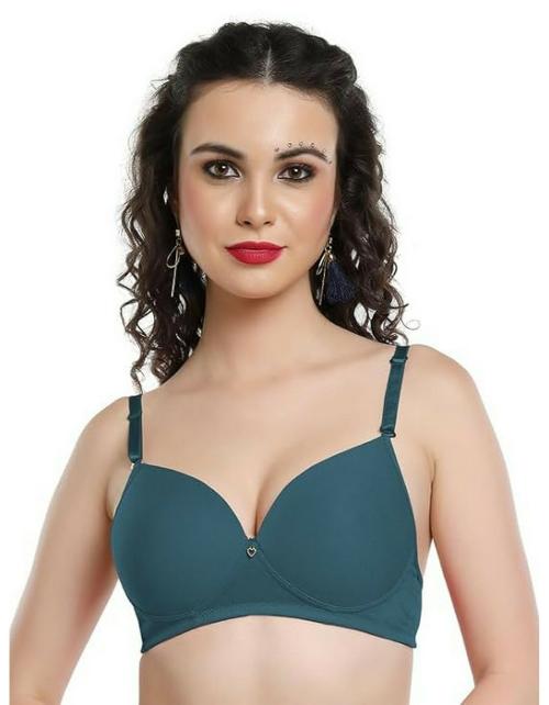 Buy LOVABLE Women Solid Polycotton Lightly Padded Non Wired 3/4th Coverage Bra Online at Best ...