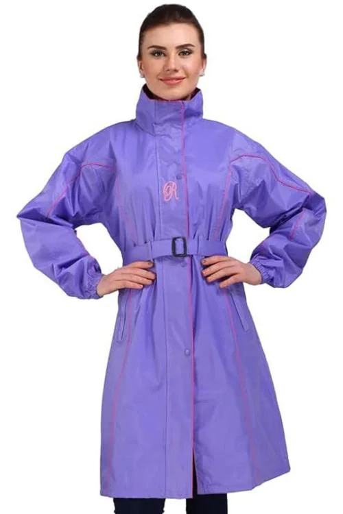 Buy Real Neon Coat Nylon Zipper & Snap Reversible Long Raincoat | Full ...