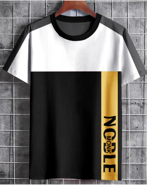 Buy Eyebogler Men Colorblock Round Neck Cotton Blend Multicolor T-Shirt ...