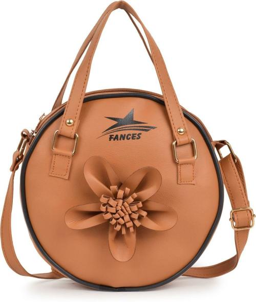 Buy Fances Tan Sling Bag QRF Stitched Sling bag Online at Best Prices ...