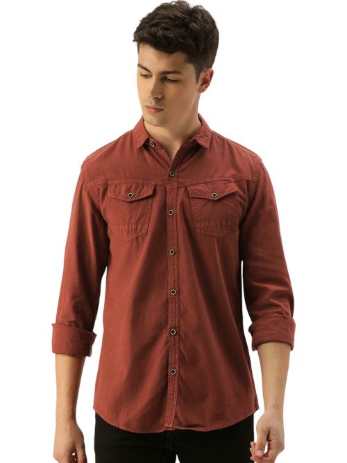 Buy IVOC Rust Solid Shirts Online at Best Prices in India - JioMart.