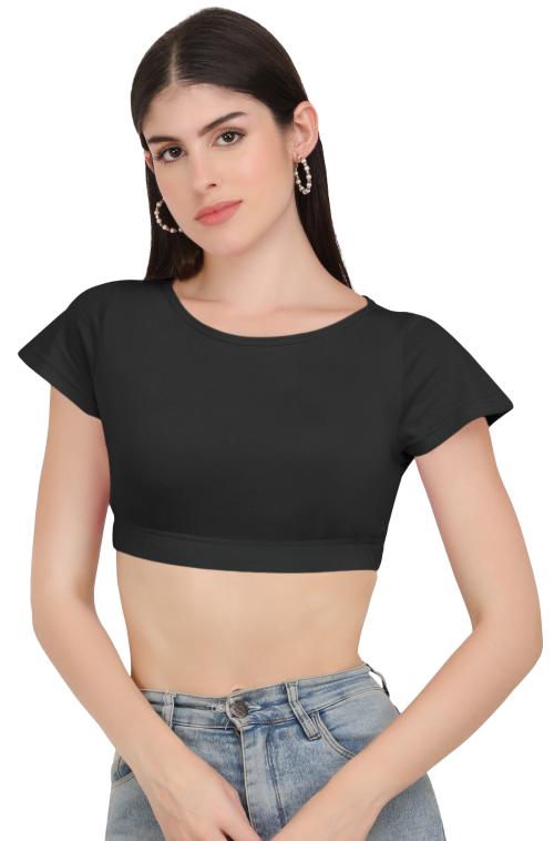 Buy AD2CART A4200Women V Neck Cap Sleeve Stylish Crop Top for Women ...