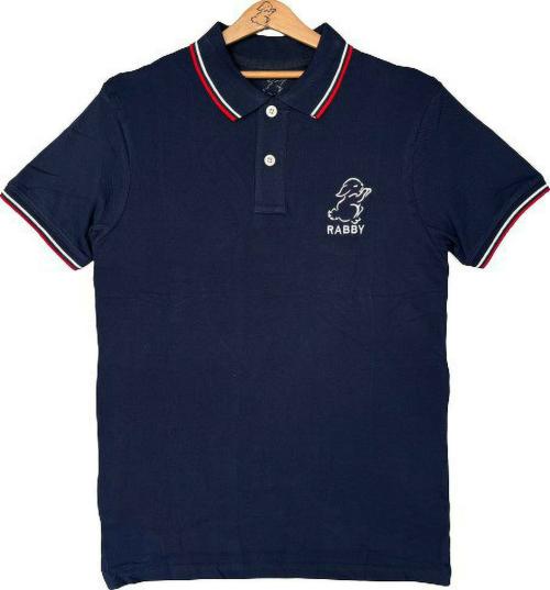 Buy Rabby Men Navy Blue Solid Cotton Blend T-Shirt (Xl) Online at Best ...