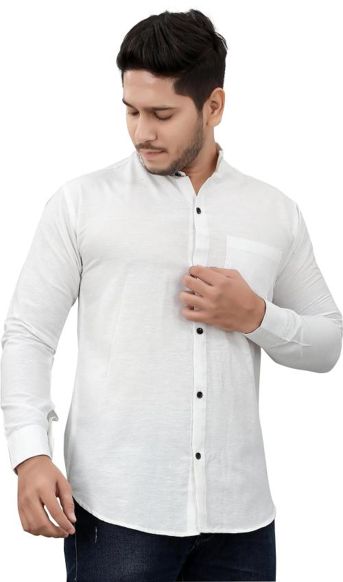 Buy LG Men Solid Casual White Shirt Online at Best Prices in India ...