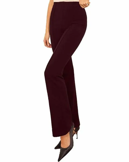 Buy JONAYA REGULAR 4 WAY LYCRA SOLID WINE TROUSER FOR WOMEN Online at ...