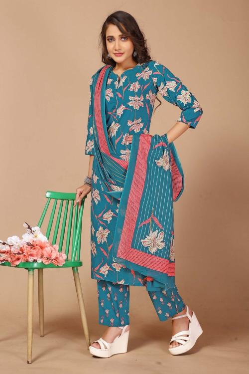 Buy PASIKA Women Pure Cotton Kurti Pant Dupatta Set (XL) Online at Best Prices in India - JioMart.