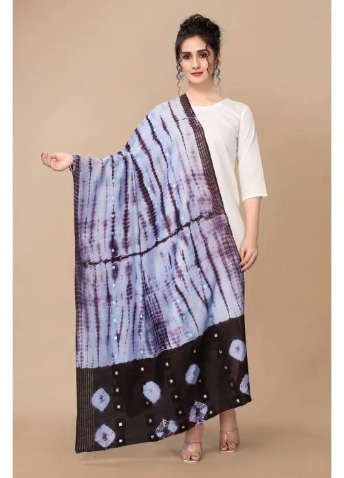 Buy Peora's Closet Girl Cotton Silk Blend Tie And Die Dupatta Online at ...