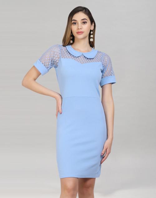 Buy Selvia Women'S Light Blue Knitted Tunic Online at Best Prices in ...