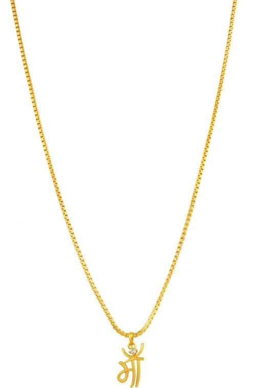 Buy Charms Maa Alphabet Gold-plated Alloy Pendant Online at Best Prices ...