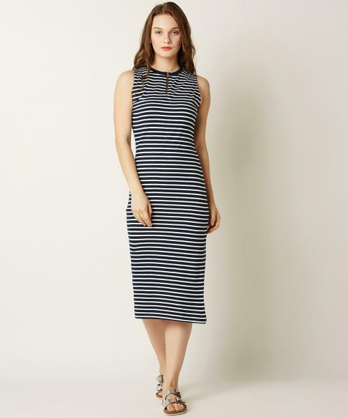 Buy Miss Chase Women Multicolor Striped Cotton Single Dress Online at ...