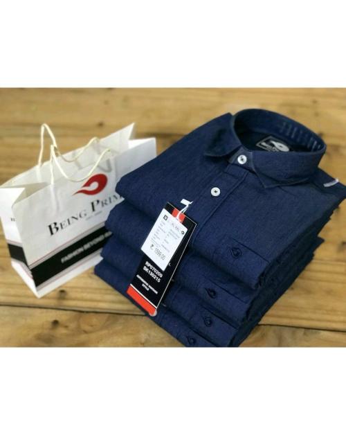 Buy BEING PRIMAL American Thread Premium Quality Mens Oxford Cotton ...