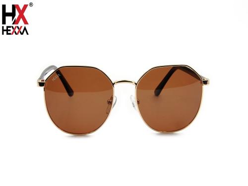 Buy HEXXA Fancy Polycarbonate Lens Metal Frame Round Sunglasses for Men ...