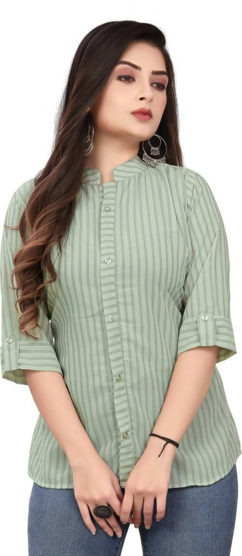 Buy Jayu Fab Women Striped Georgette Party Shirt Online at Best Prices in India - JioMart.