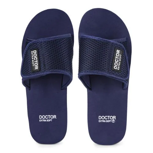 Buy DOCTOR EXTRA SOFT Navy House Slides for Men's Ortho Care ...