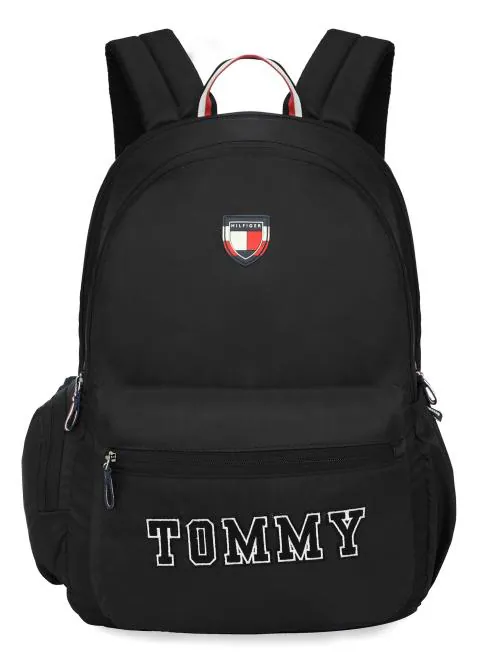 Buy Tommy Hilfiger Ottoman Men Polyester Casual Backpack - Black Online ...