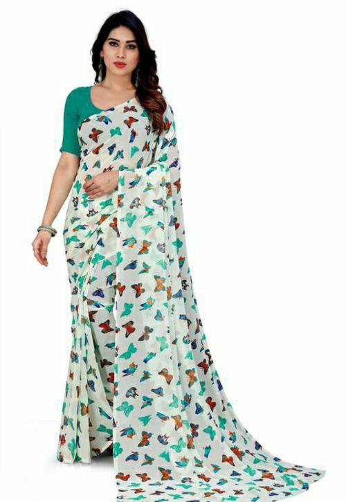 Buy S DREEV CREATION PRESENT GEORGETTE SAREE FOR WOMEN Online at Best Prices in India - JioMart.