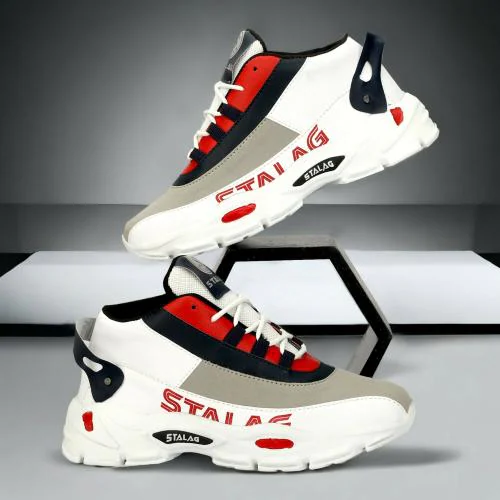 Buy Ranway Shoe GenZ Faux leather Casual Shoes for men-White Online at ...