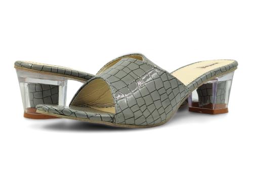 Buy Sayera Women Grey Mule Heel Sandals Online at Best Prices in India ...
