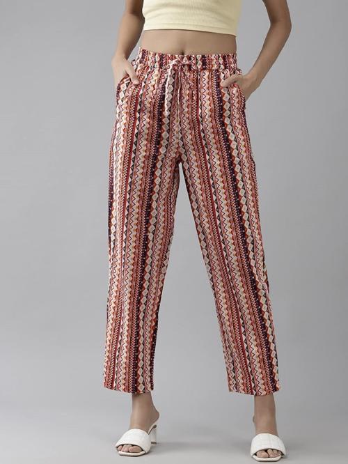 Buy PANIT Women Multi Coloured Printed Trousers Online at Best Prices in India - JioMart.