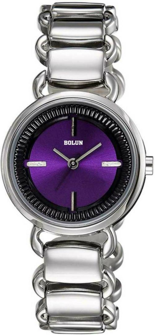 Buy Bolun Analog Purple Dial Silver Strap Watch For Women Online at ...