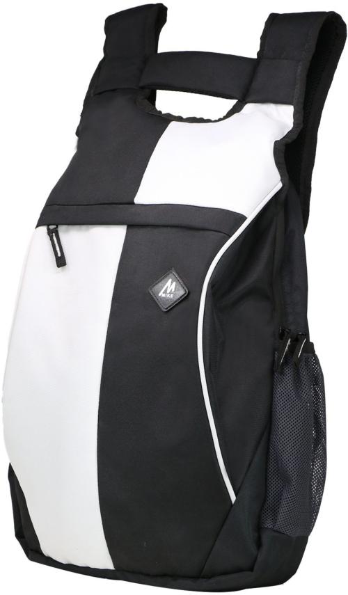 Buy Mike Bags White And Black Polyester Multi Purpose Laptop Backpack With Laptop Sleeve - 21 L ...