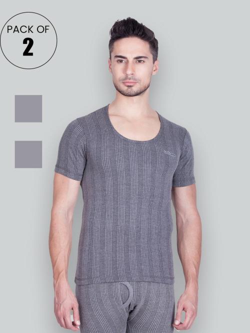 Buy Lux Inferno Men's Pack Of 2 Half Sleeve Grey Thermal Top Online at Best Prices in India ...