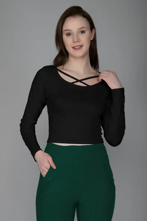 Buy The Blazze B1861 Women's Cotton Chest X Neck Full Sleeve Flashy ...