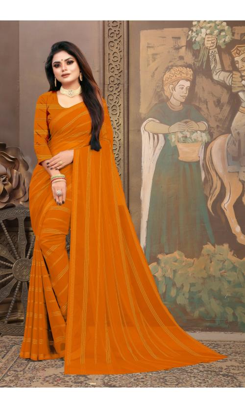 Buy NOPSE Women's Georgette Designer Bollywood Saree (Archana Mustard ...