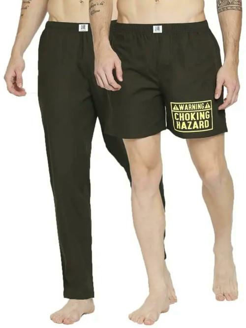 Buy Manaca Men Yellow Printed 100% Cotton Pack of 2 Shorts ( XL ) Online at Best Prices in India ...