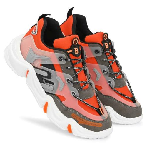 Buy Further Mens Further Sports Shoes 9 UK (Orange) Online at Best ...