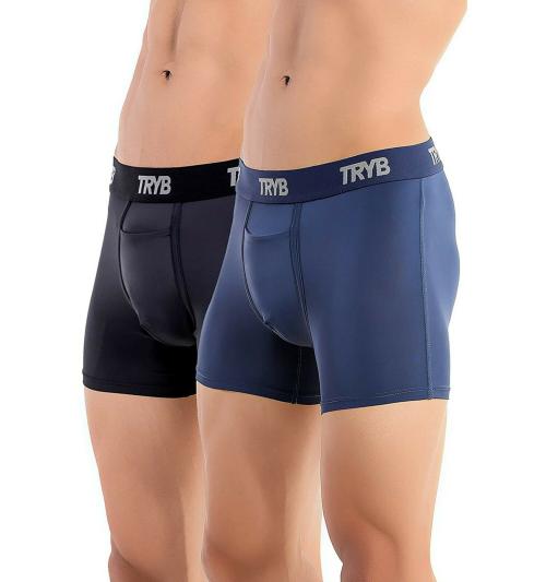 Buy TRYB Mens Sport Performance Stretch Quick Dry Moisture Wicking Athletic Active Square Cut ...