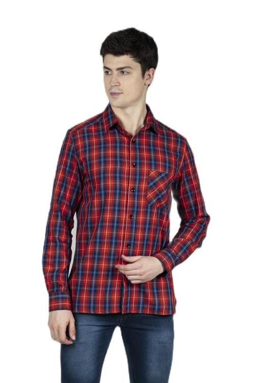 Buy OZMOD Men's Casual Checked Slim Fit Cotton Full Sleeves Shirt (40 ...