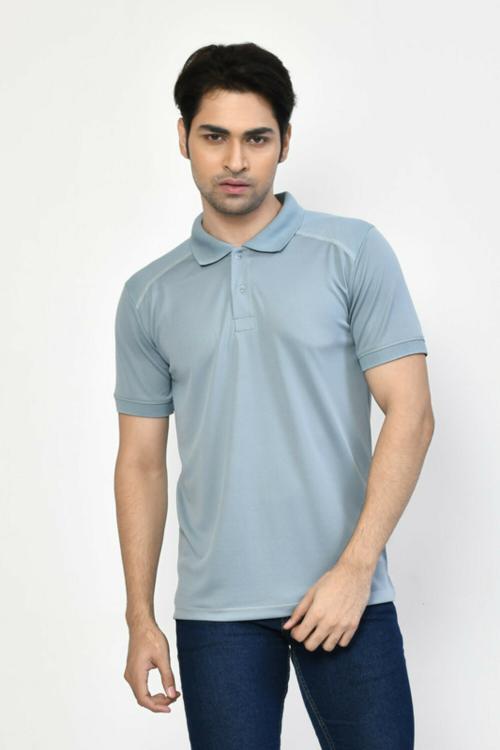 Buy Roy's Casual Fit Collared Neck Solid Pattern T-shirt for Men I Classic Half Sleeve Polo Neck ...