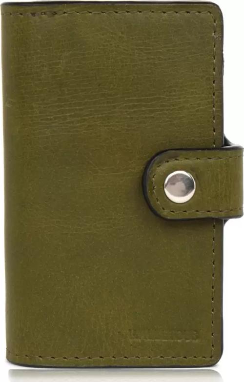 Buy walletous Men & Women Casual Green Genuine Leather Card Holder ...
