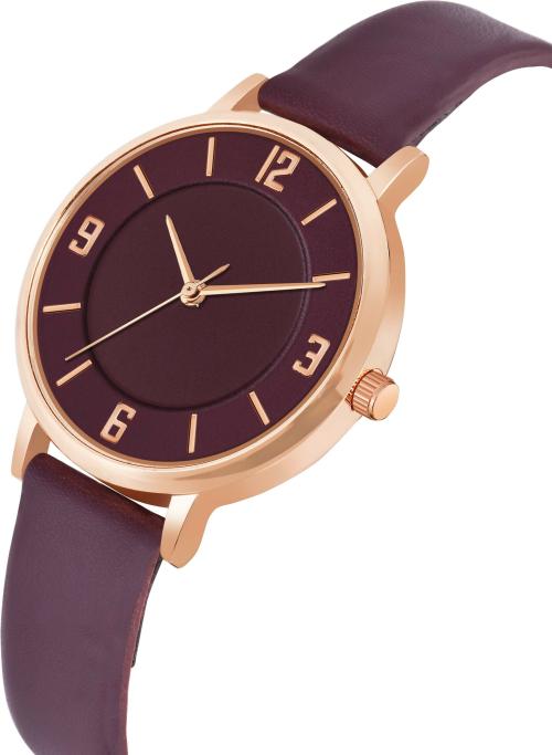 Buy Hiniva Watches Analog Maroon Dial Maroon Strap Watch For Women And ...
