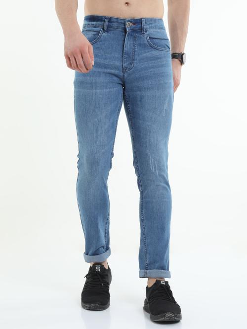 Buy TRIGGER Men Slim Fit Flex Elite Mid Blue Jean Online at Best Prices ...