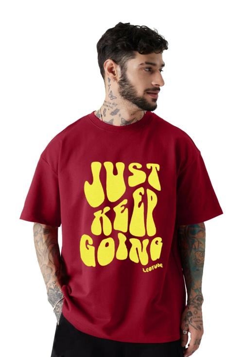 Buy LEOTUDE Oversized Cottonblend Half Sleeve T-Shirt for Men's Online ...