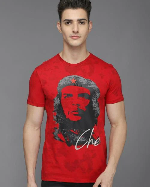 Buy Free Authority Men Che Guevara Solid Red Tshirt Online at Best ...