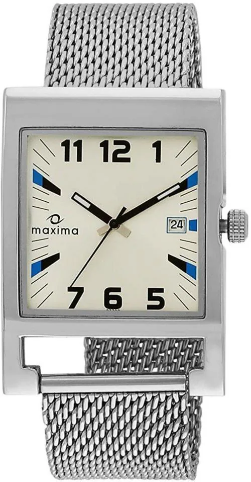 Buy Maxima Analog Silver Dial Silver Strap Watch For Men (27793CMGI ...