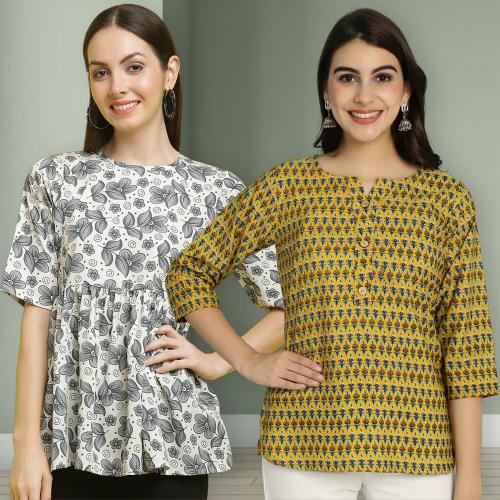 Buy Poshyaa Premium Trendy Tops & Tunics For Women - Pack of 2 Online ...