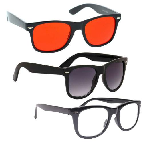 Buy Phenomenal Unisex Sunglasses Pack of 3 Multicolor Sunglasses (Men ...