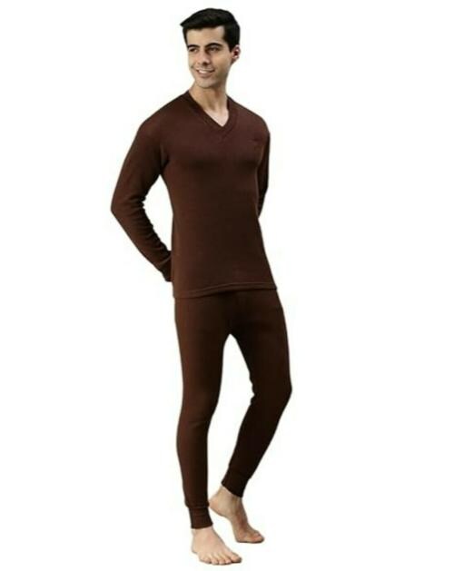 Buy DGH BY DURGA HOSIERY 01 Set V Neck + Trouser Thermal Set with Fully ...