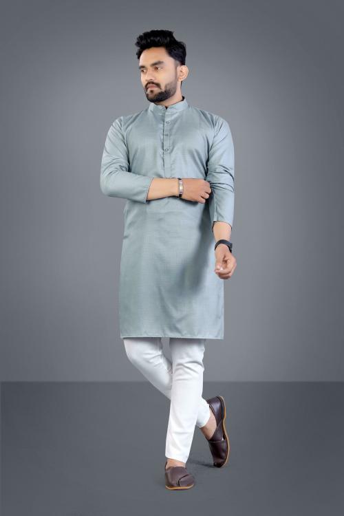 Buy SOPANI Men Solid Straight Kurta (Grey) Online at Best Prices in India - JioMart.